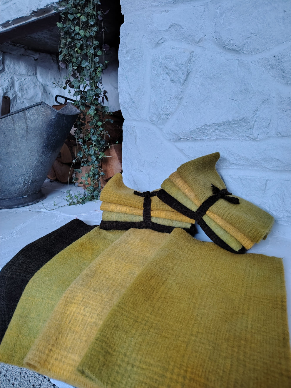 Saffron Hand Dyed Wool Fat Eighth Bundle – All About Ewe Wool Shop